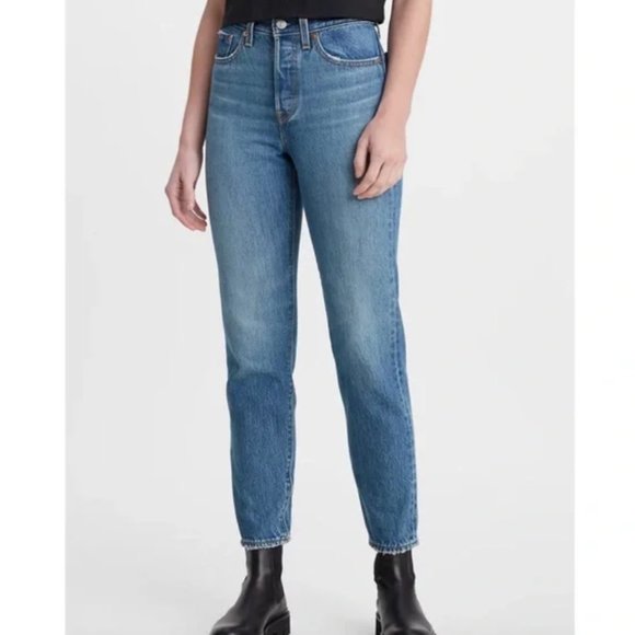 Levi's | Jeans | Levis Premium Wedgie Fit Button Fly High Waisted Slim Ankle Jeans Size 25 ...
